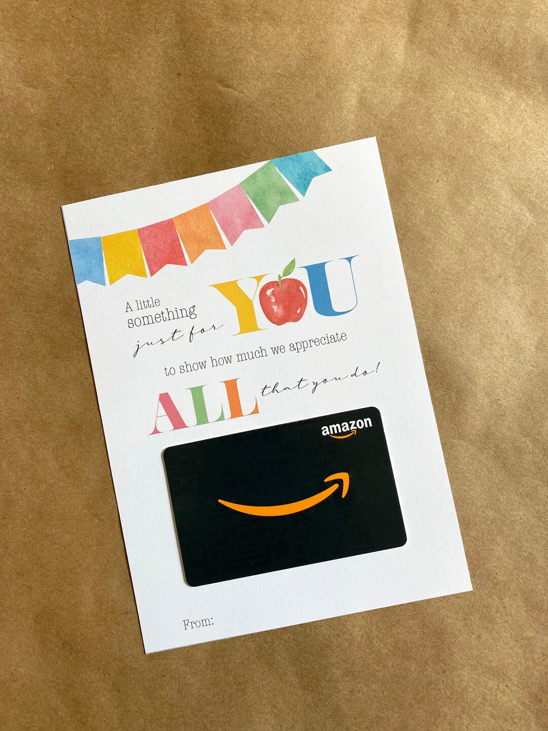Printable Appreciation Gift Card Holder | We Appreciate All You Do ...