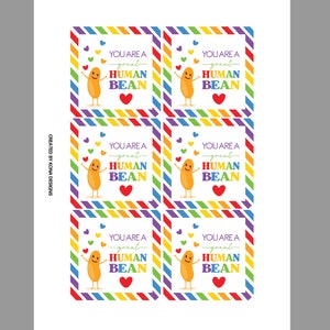 Jelly Bean Gift Tag 3x3 | Jelly Belly Gift Tag | You Are a Great Human ...