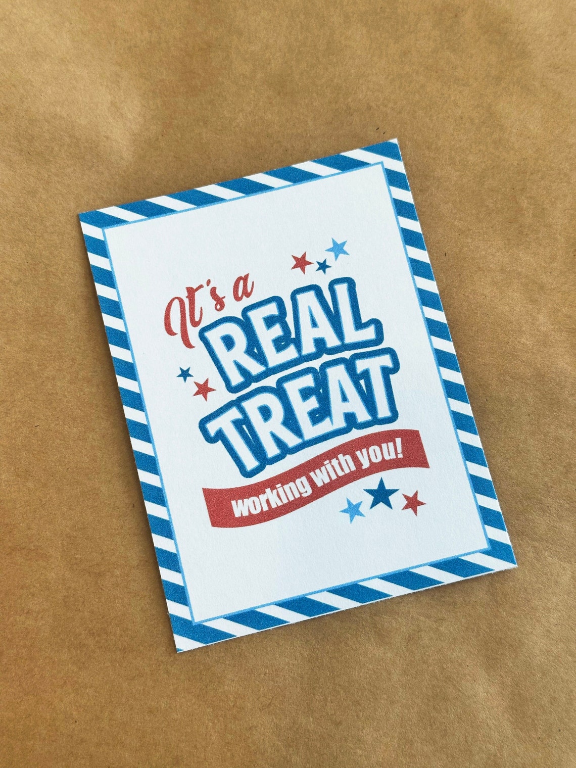 It's a Real Treat Working With You - Employee Treat Tag - 3x4 Coworker ...