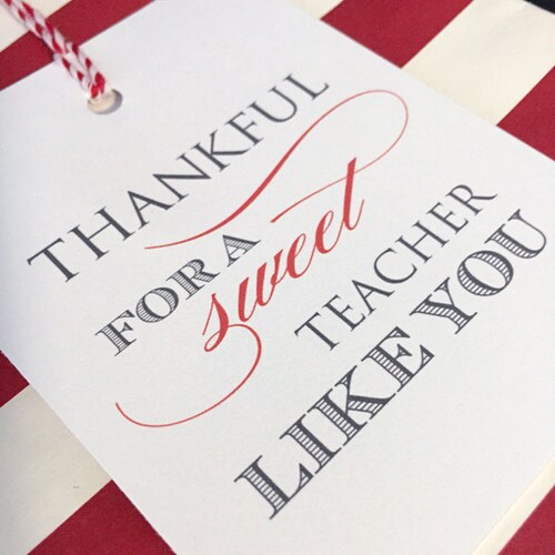 Valentine Teacher Tag. Printable Gift Tags for Valentines Day. - Etsy