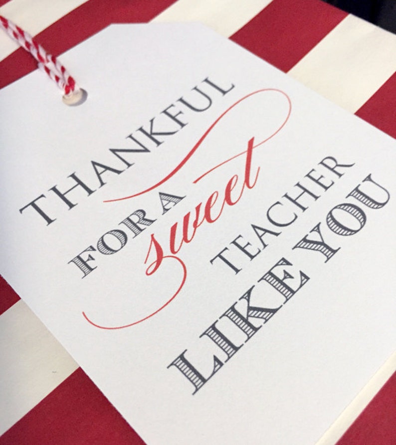 Teacher Gift Thankful for a Sweet Teacher Like You | Etsy