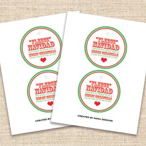 Fleece Navidad Gift Tag - Neighbor Gifts - Daycare Gifts - Fleece ...
