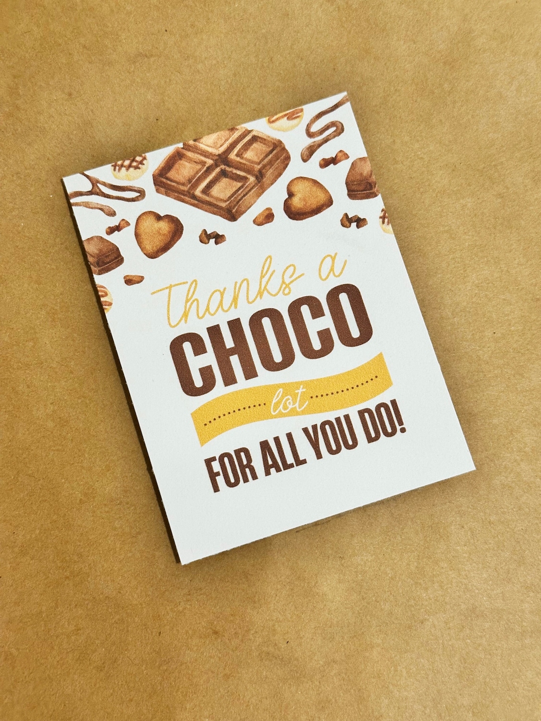 Chocolate Printable Gift Tag | Chocolate Gift Tag | Thanks a Choco-lot ...