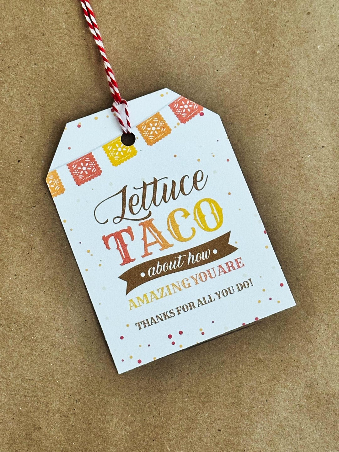 Taco Appreciation Tag - Printable Mexican Food Teacher, Staff, Co ...