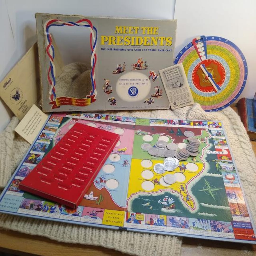 Meet the Presidents 1950, Presidential Coin Game, Americana History ...
