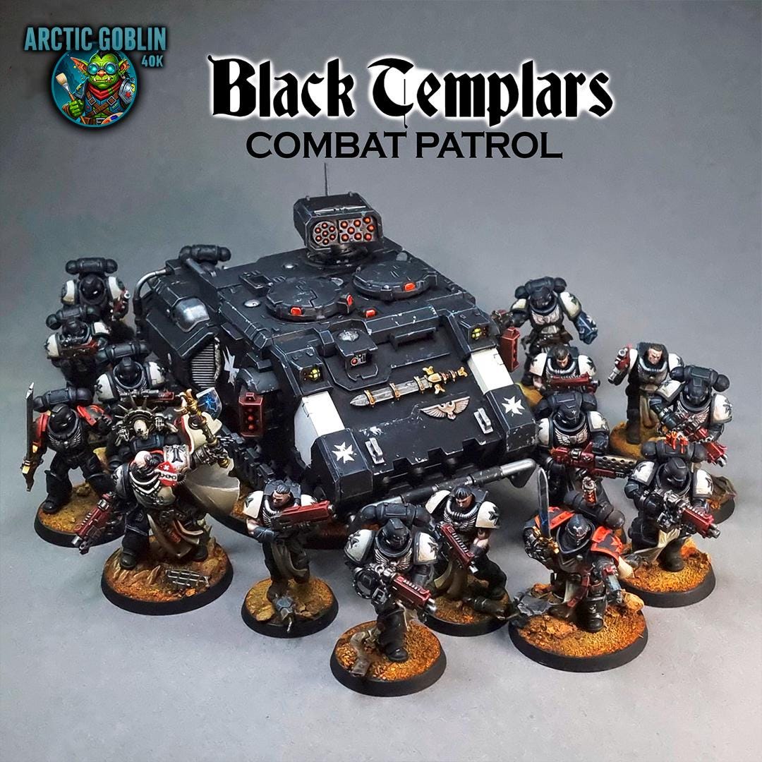 Combat Patrol Black Templars Crusader Warhammer 40k - Premium Painted ...