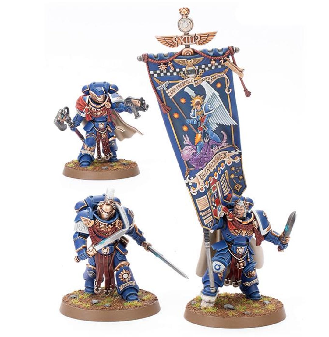 Victrix Honor Guard With Banner - Marenus Calgar Ultramarines Warhammer ...