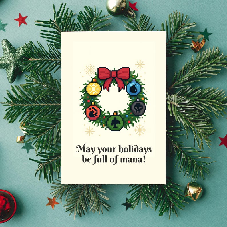 MTG Christmas Card - Magic the Gathering Gifts - Digital PDF Foldable ...