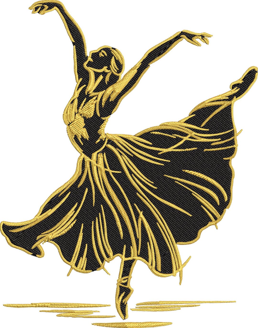 Elegant Ballerina Dance Machine Embroidery Design | Instant Download ...
