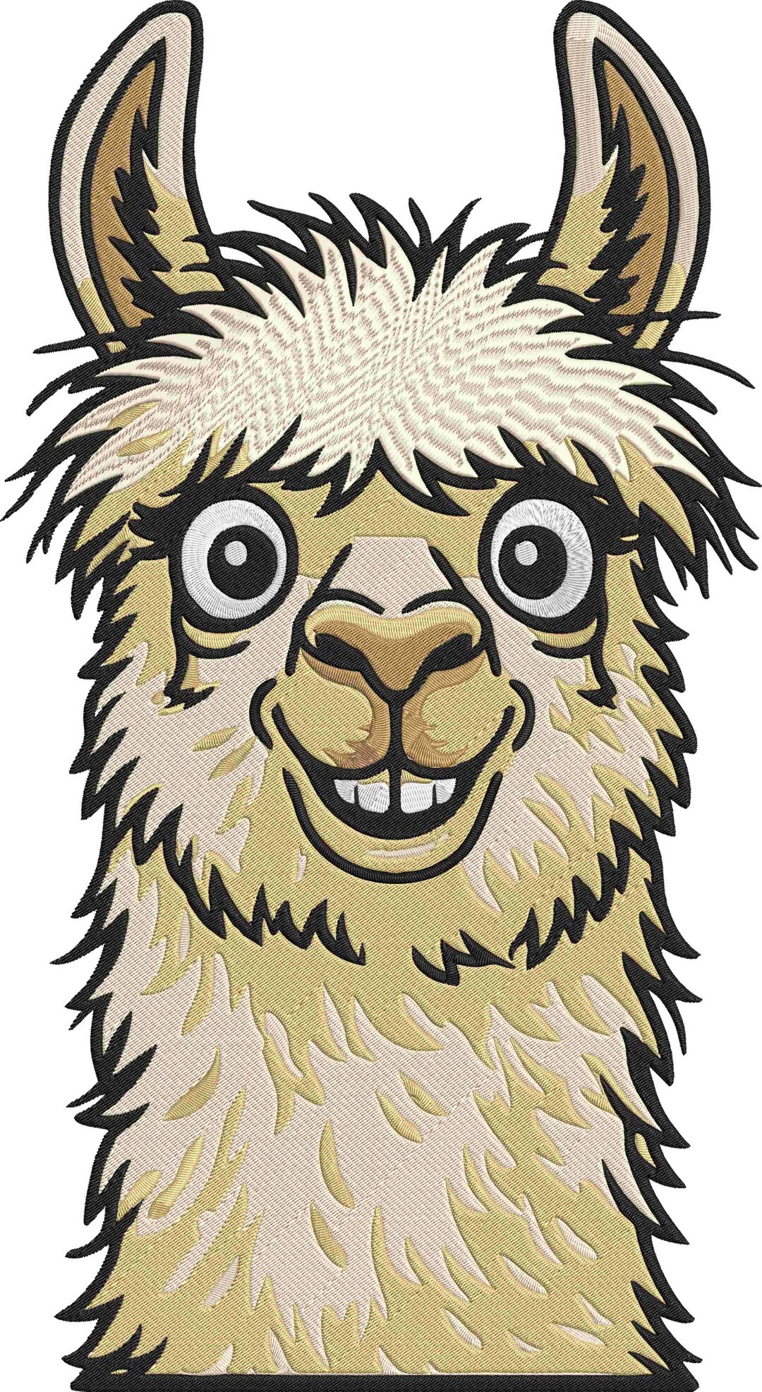 Goofy Llama Machine Embroidery Design | Funny Animal Head Embroidery ...