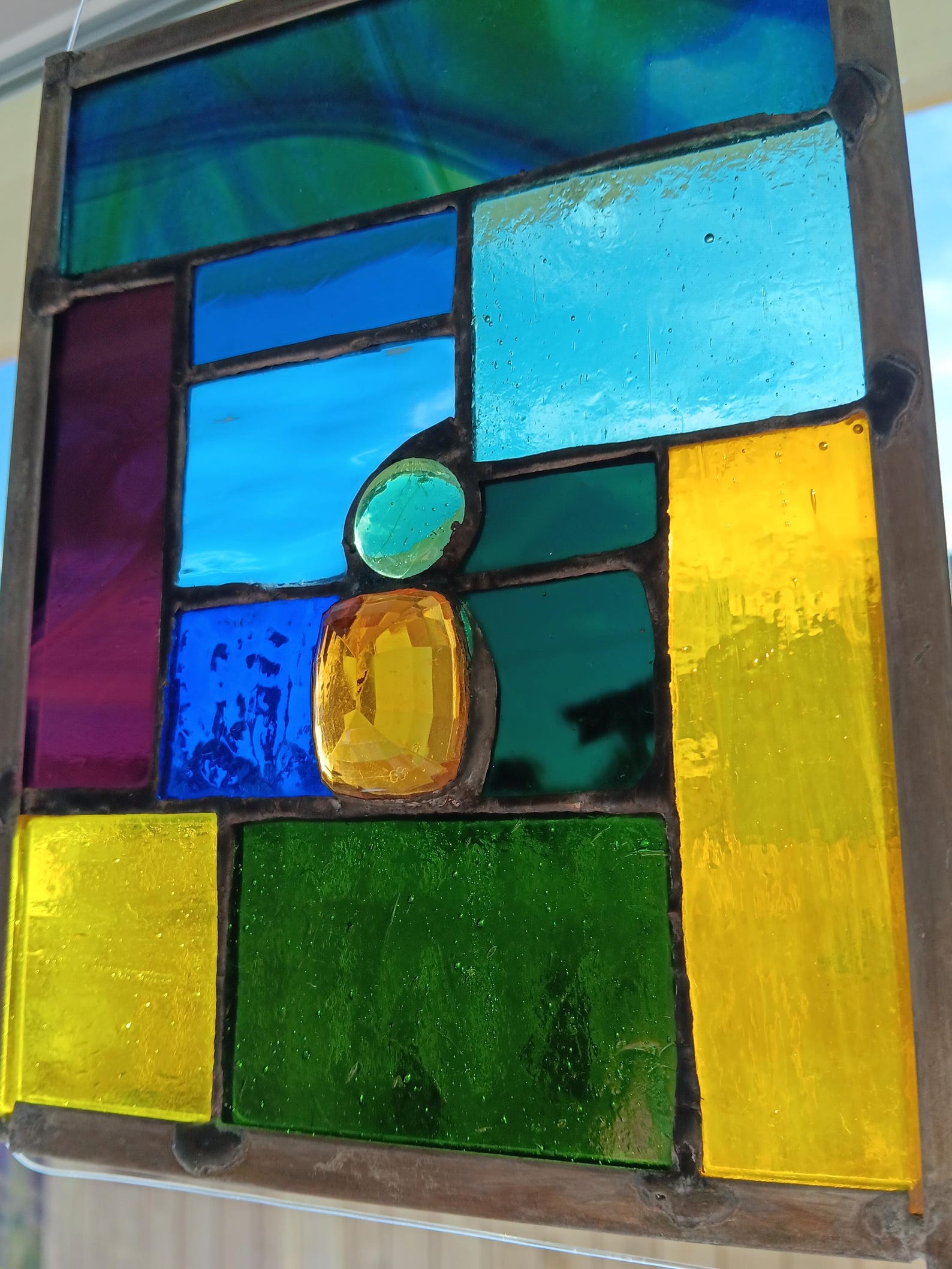 Colorful Rectangular Stained Glass - Etsy