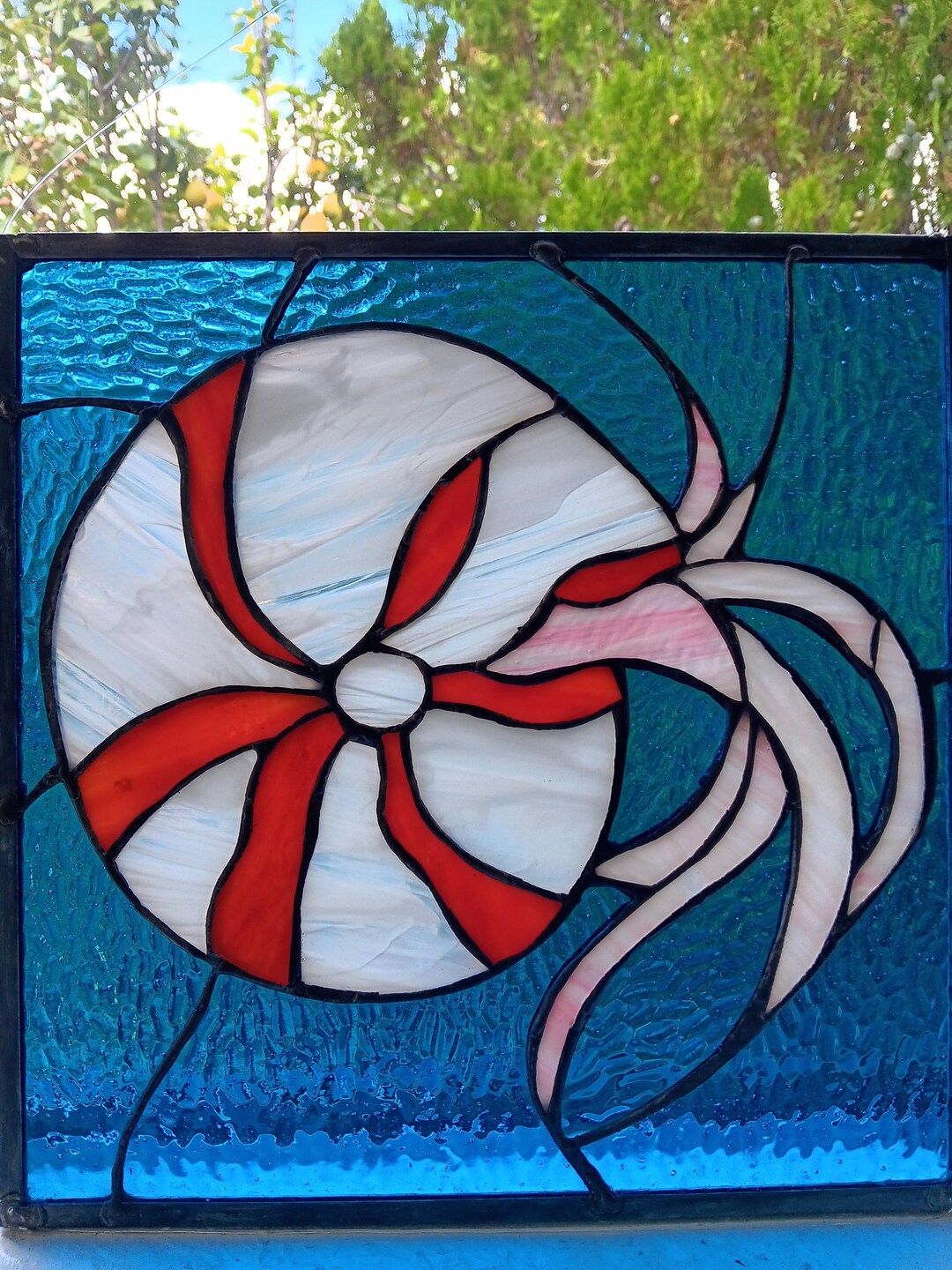 Nautilus Stained Glass Panel - Etsy