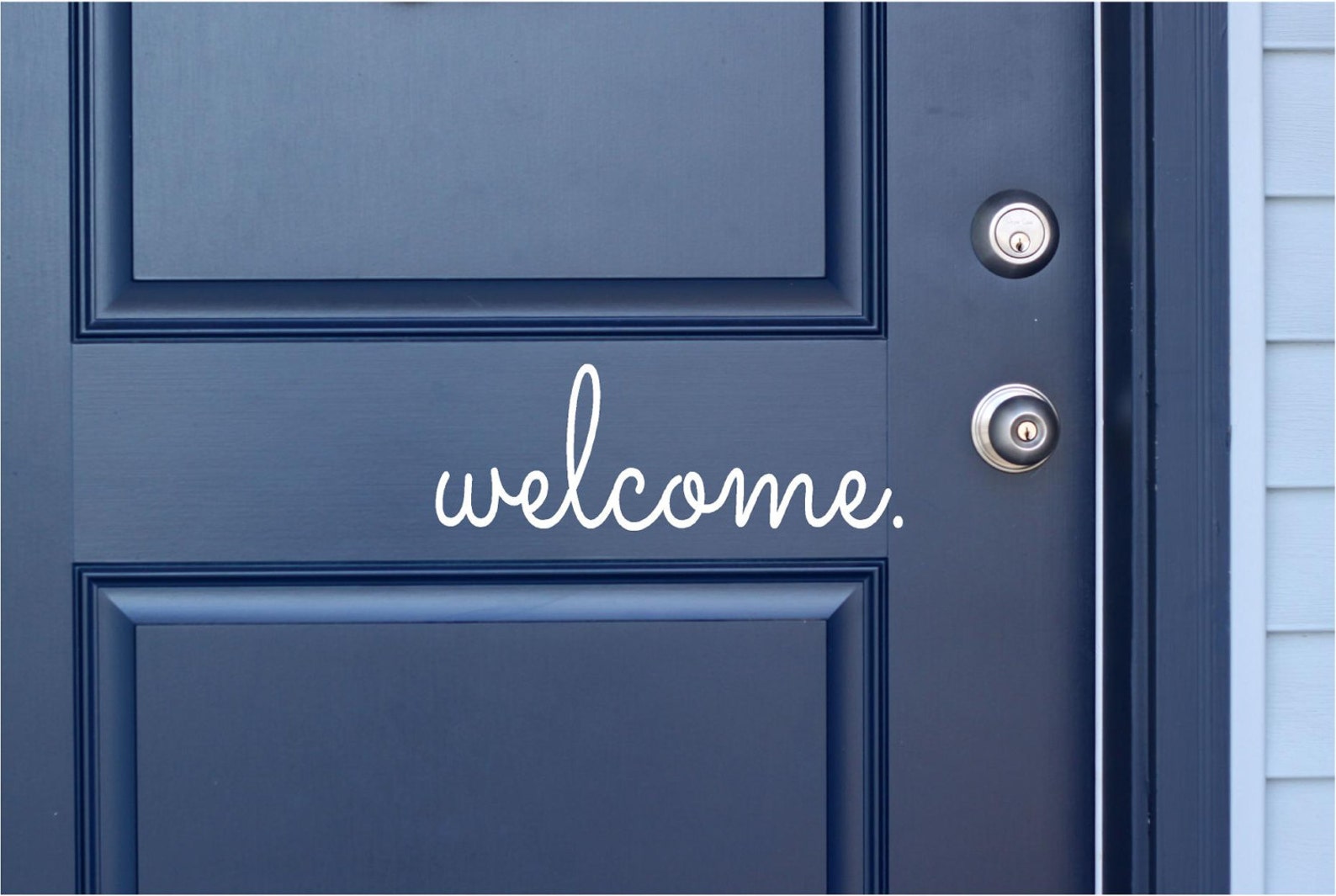Welcome Vinyl Door Decal Front Door Welcome Decal Home | Etsy