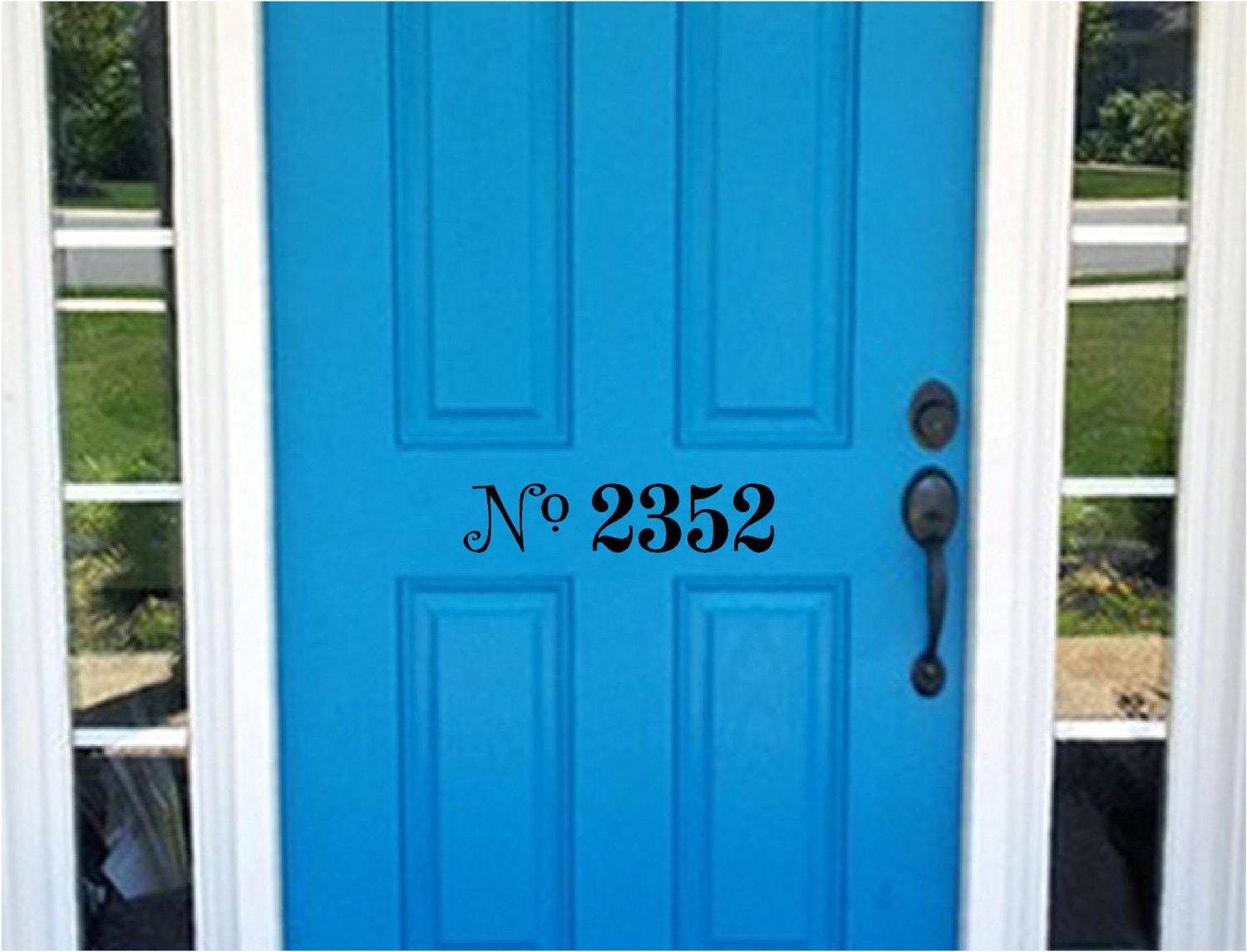 Custom House Number Vinyl Door Decal Address Decals, Home Office Decor ...