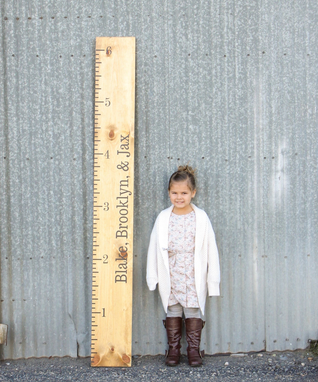 Custom Growth Chart Vinyl Decal Kit: Personalized Name & Ticks - Etsy
