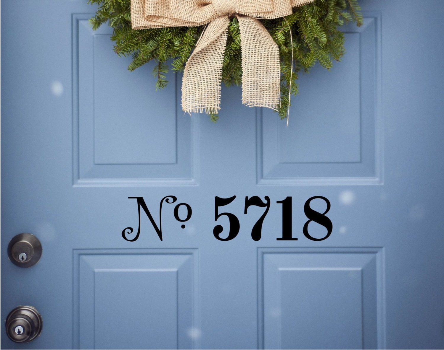 Custom House Number Vinyl Door Decal Address Decals, Home Office Decor ...