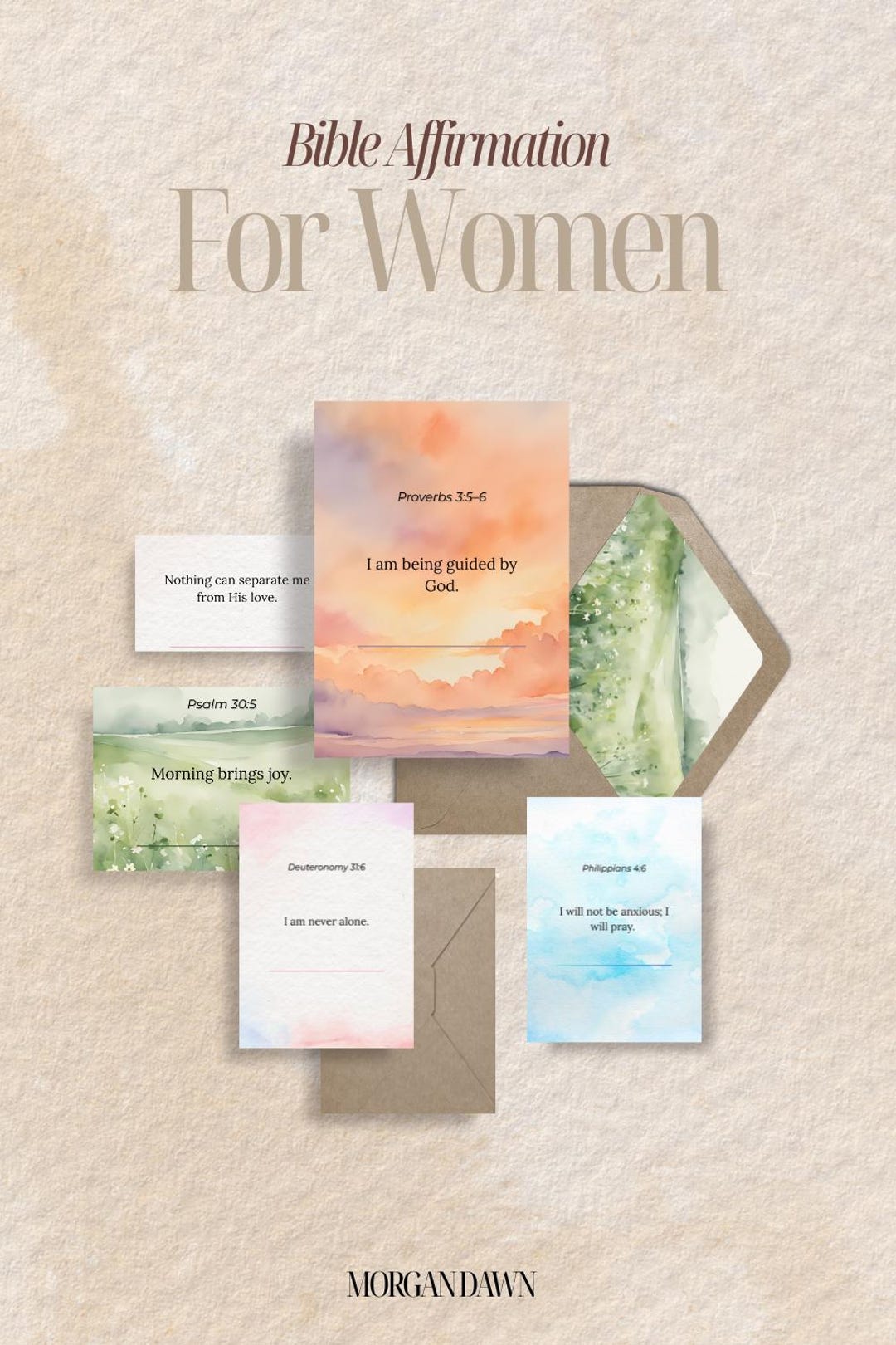 30 Printable Bible Affirmation Cards for Women – Christian Scripture ...