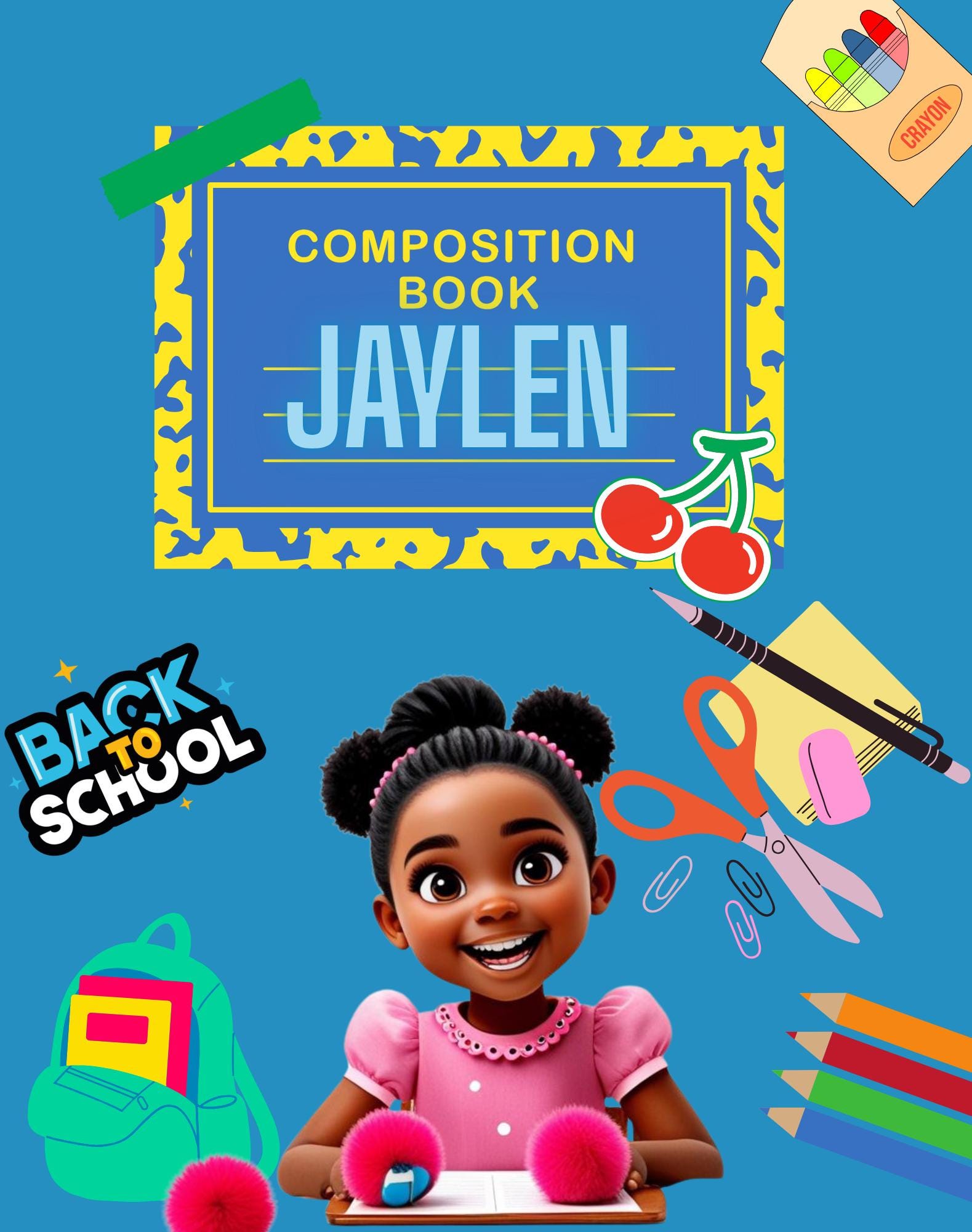 Personalized Notebook Covers for Kids, Printable School Designs - Etsy