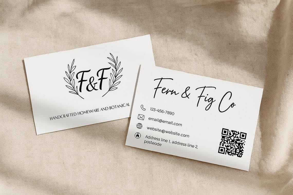 Editable Business Card Template | Two-sided Minimal Modern Design |in ...