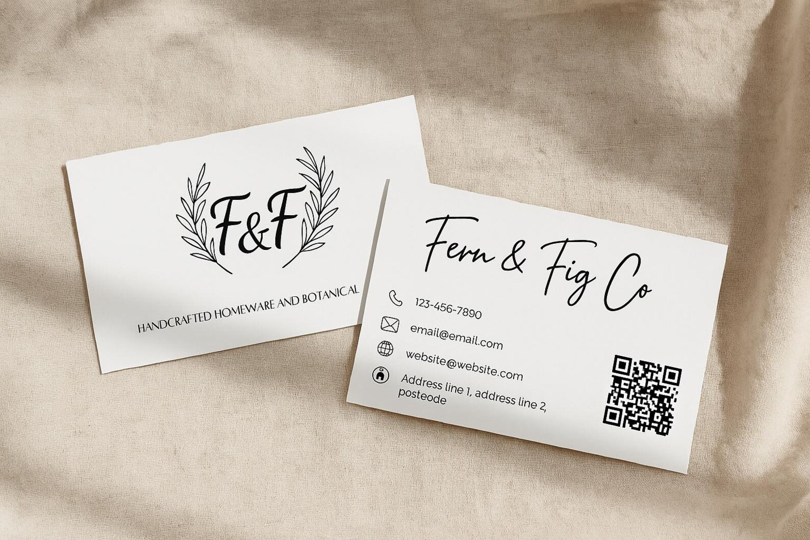 Editable Business Card Template | Two-sided Minimal Modern Design |in ...