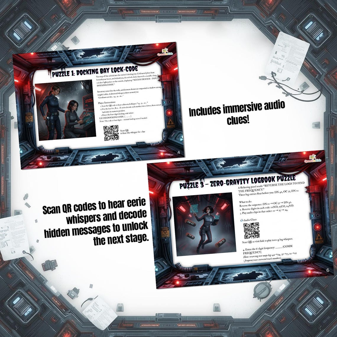 Sci Fi Escape Room Printable Game: Space Horror Puzzle (PDF Download ...