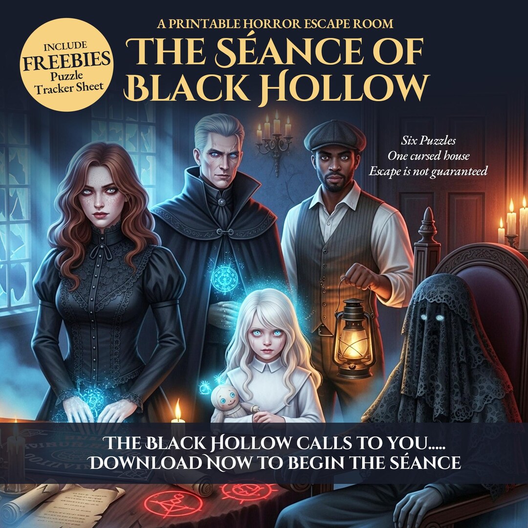 Printable Haunted Halloween Escape Room: Spooky Gothic Puzzle (PDF ...