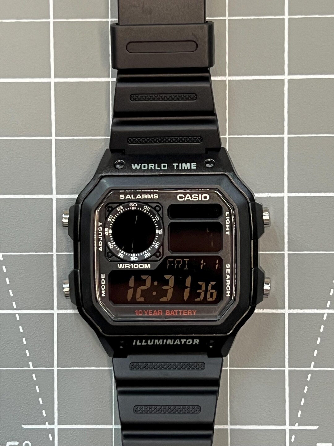 Casio World Time Illuminator "royale" AE-1200WHD-1AVCF Digital Watch ...