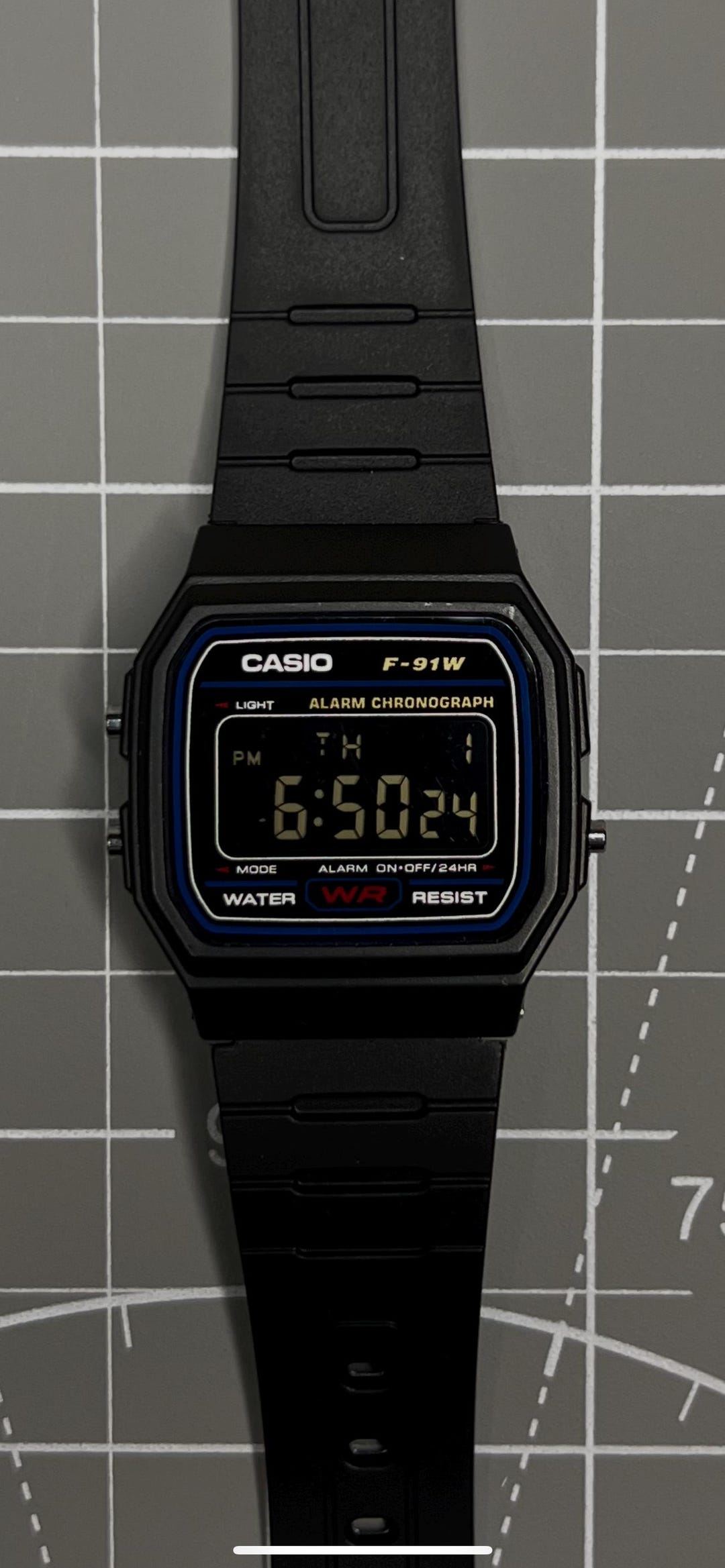 Casio F-91W Digital Watch Mod Custom- Negative Display - Etsy
