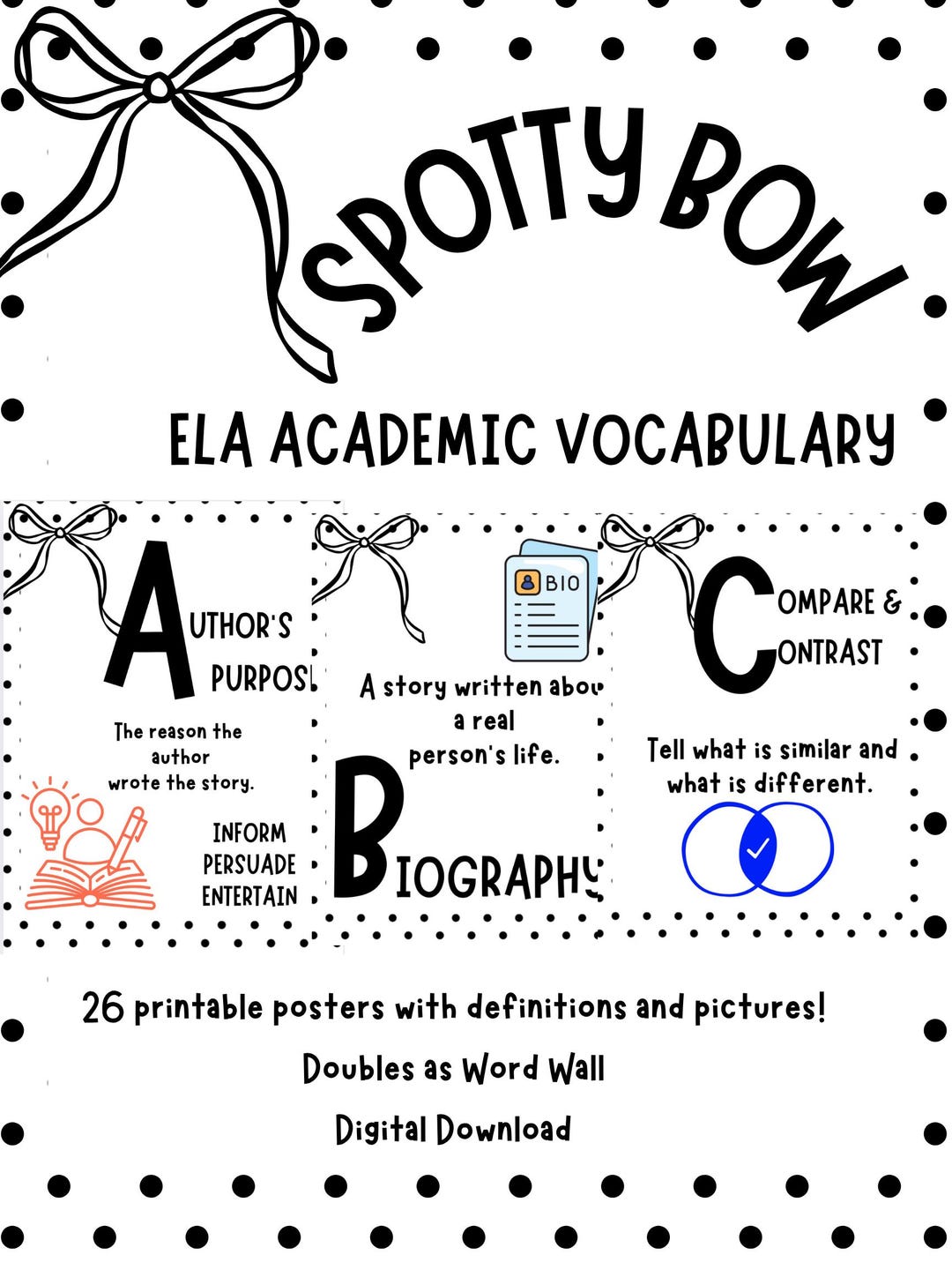 ELA Academic Vocabulary Posters |upper Elementary 3-5| Standard Aligned ...