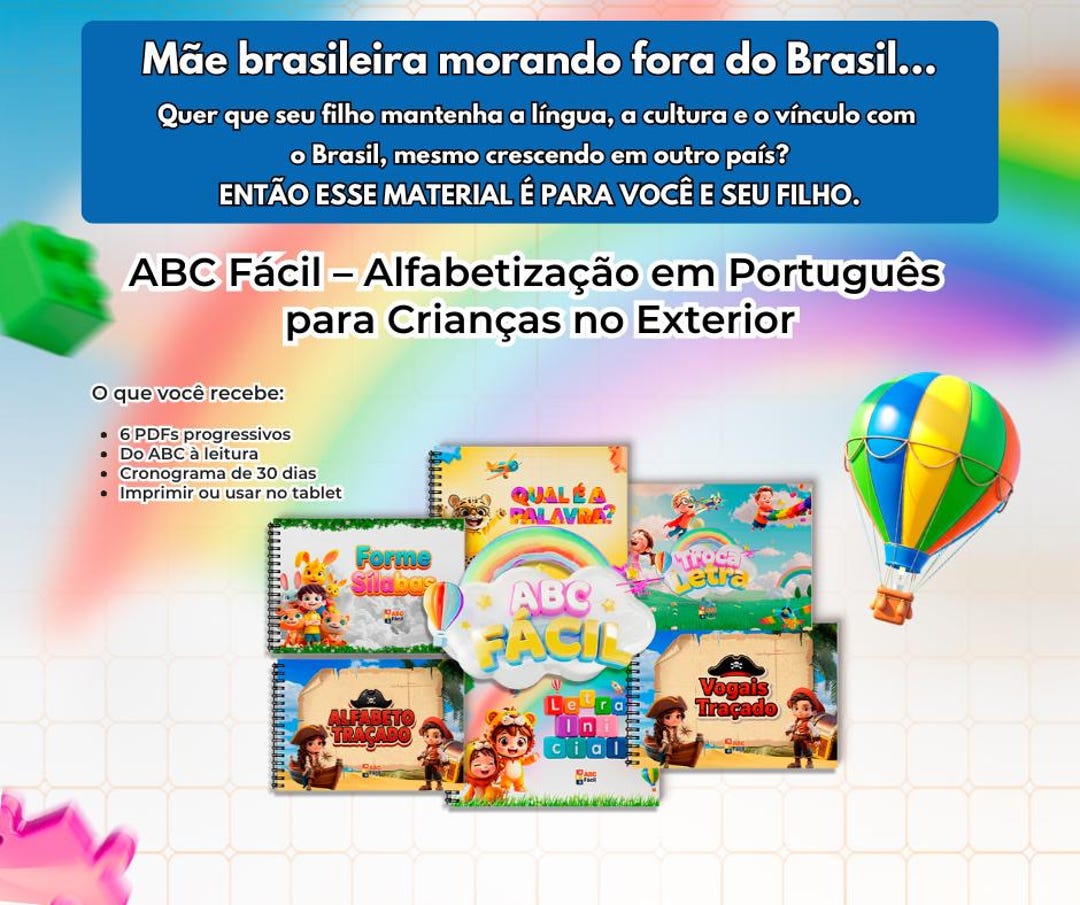 Portuguese Alphabet Workbook for Kids to Learn at Home - Caderno De ...