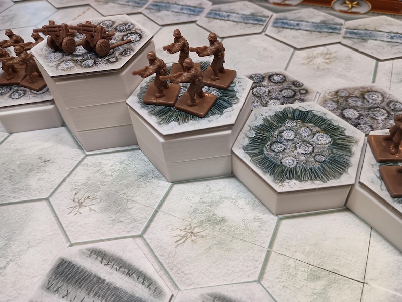 Stackable Hex Terrain Tiles 17MM: Memoir '44 & Command and Colors - Etsy