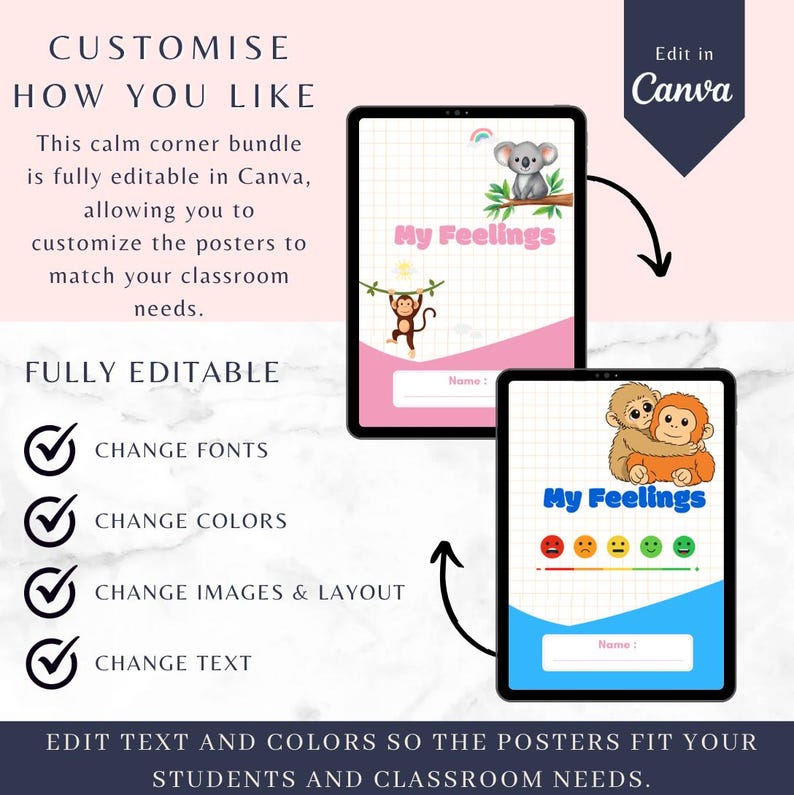 Kids Feelings Journal Printable | Emotional Regulation Workbook ...