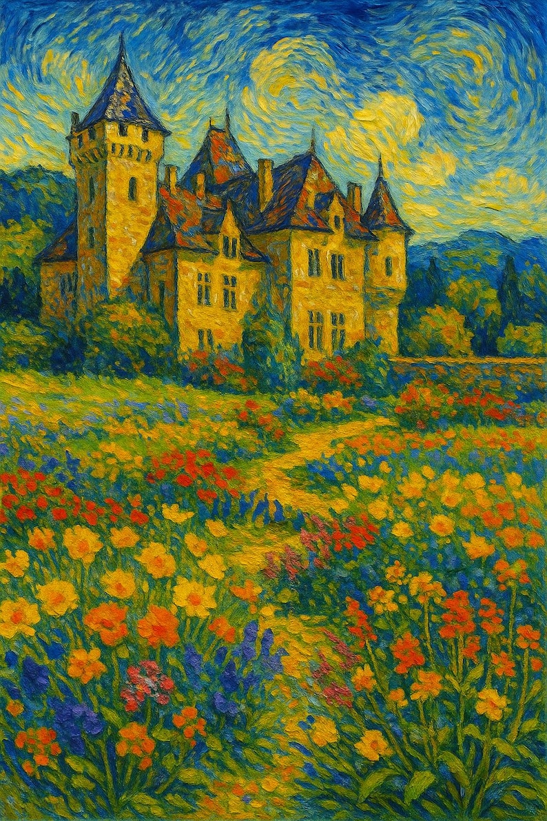 Van Gogh Style Digital Print: High-resolution Art for Home Decor ...