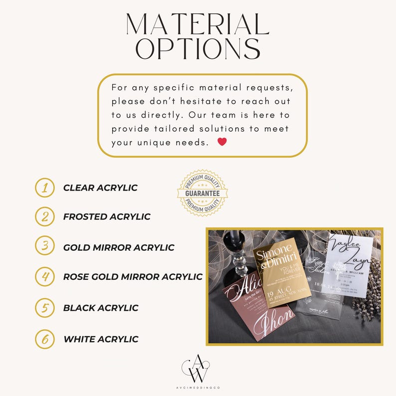 Frosted Acrylic Wedding Invitation Suite: Gold Foil Arch Design, RSVP ...