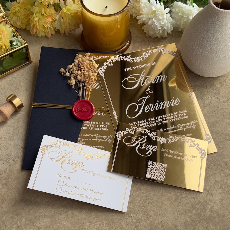 Mirror Invitation - Etsy