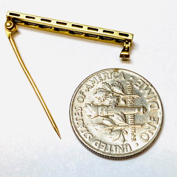 Antique 14K Gold Lingerie Pin - Gem