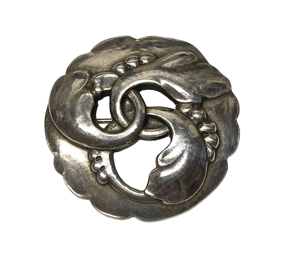 Handwrought Classic Georg Jensen Sterling Silver Broo… - Gem