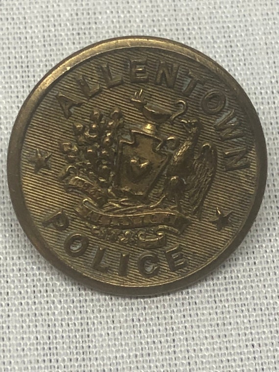 Antique Allentown PA Brass Police Button - Etsy