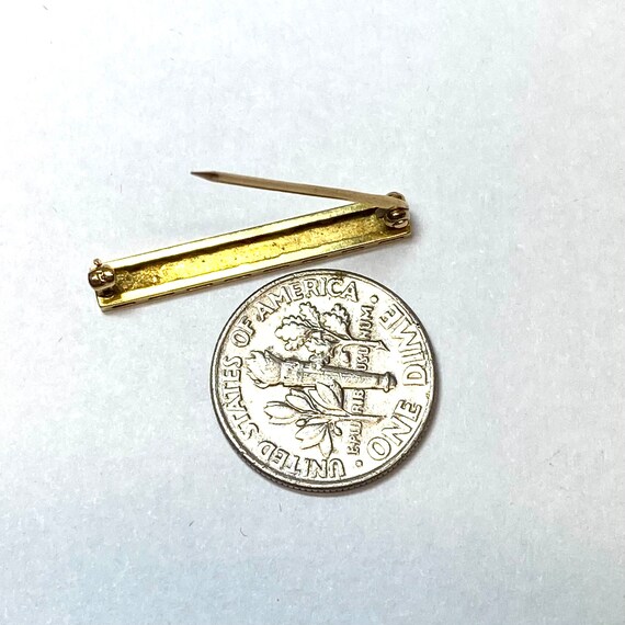 Antique 14K Gold Lingerie Pin - Gem