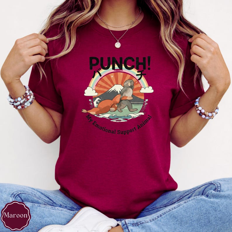 Punch the Monkey T-shirt | Viral Macaque Meme, Japanese Streetwear - Etsy