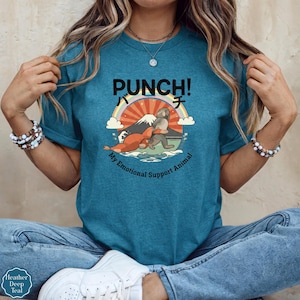 Punch the Monkey T-shirt | Viral Macaque Meme, Japanese Streetwear - Etsy