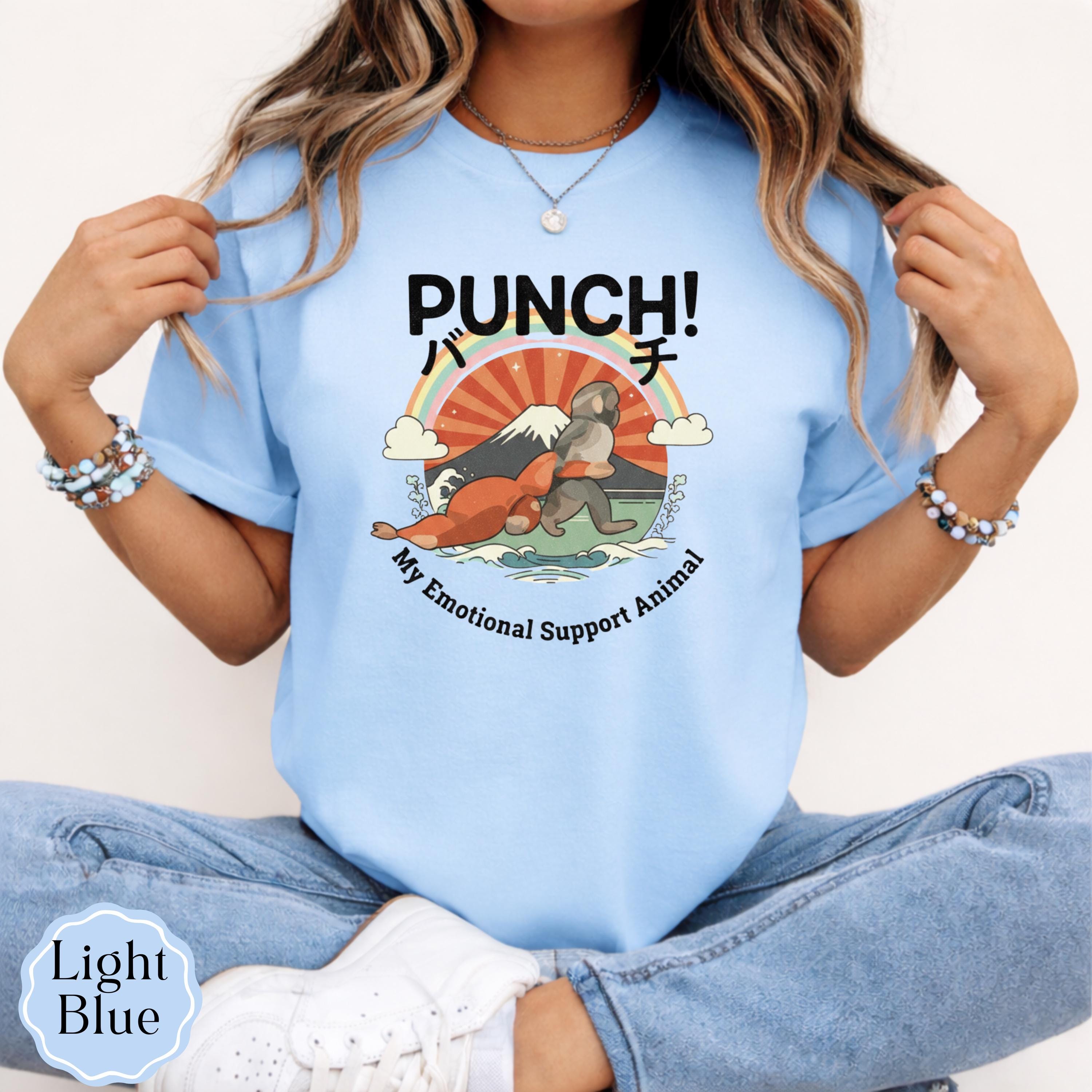 Punch the Monkey T-shirt | Viral Macaque Meme, Japanese Streetwear - Etsy