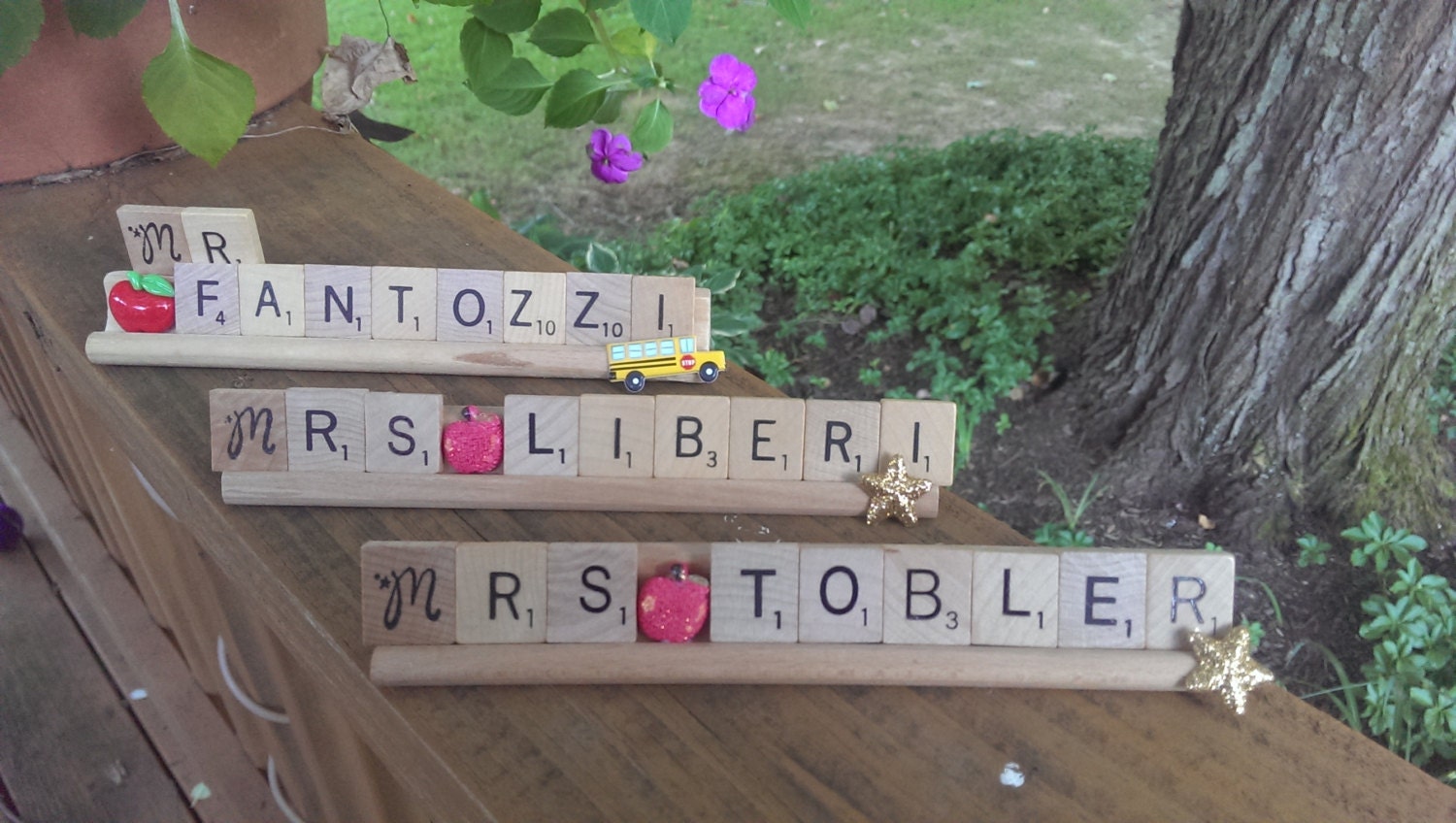 Custom Scrabble Desk Teacher Nameplate - Etsy