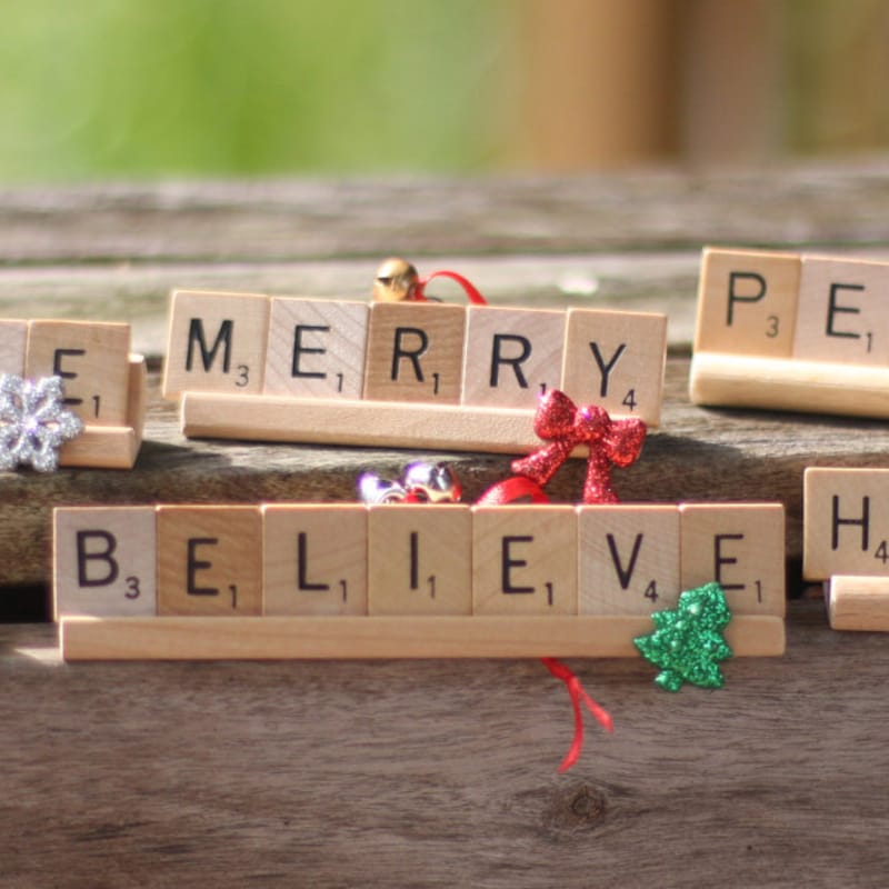 Scrabble Ornament - Etsy