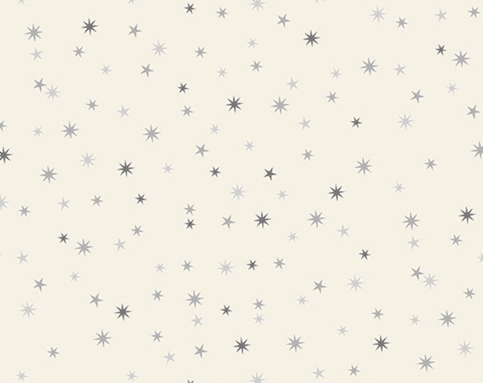 Scandi, Stars, Andover Fabrics, Quilting Fabric, Metallic Silver & Gray ...