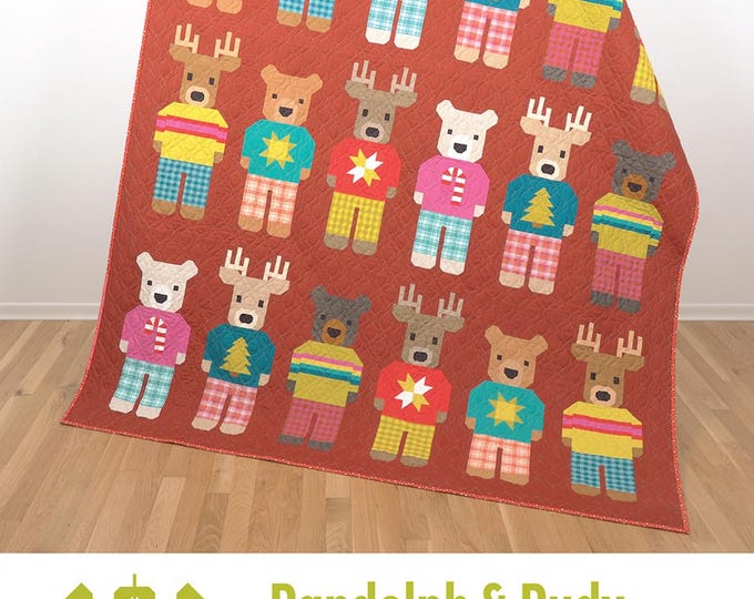 Randolph & Rudy Quilt Pattern, Elizabeth Hartman, Quilt Pattern, Reindeer and Bears, Holiday ...