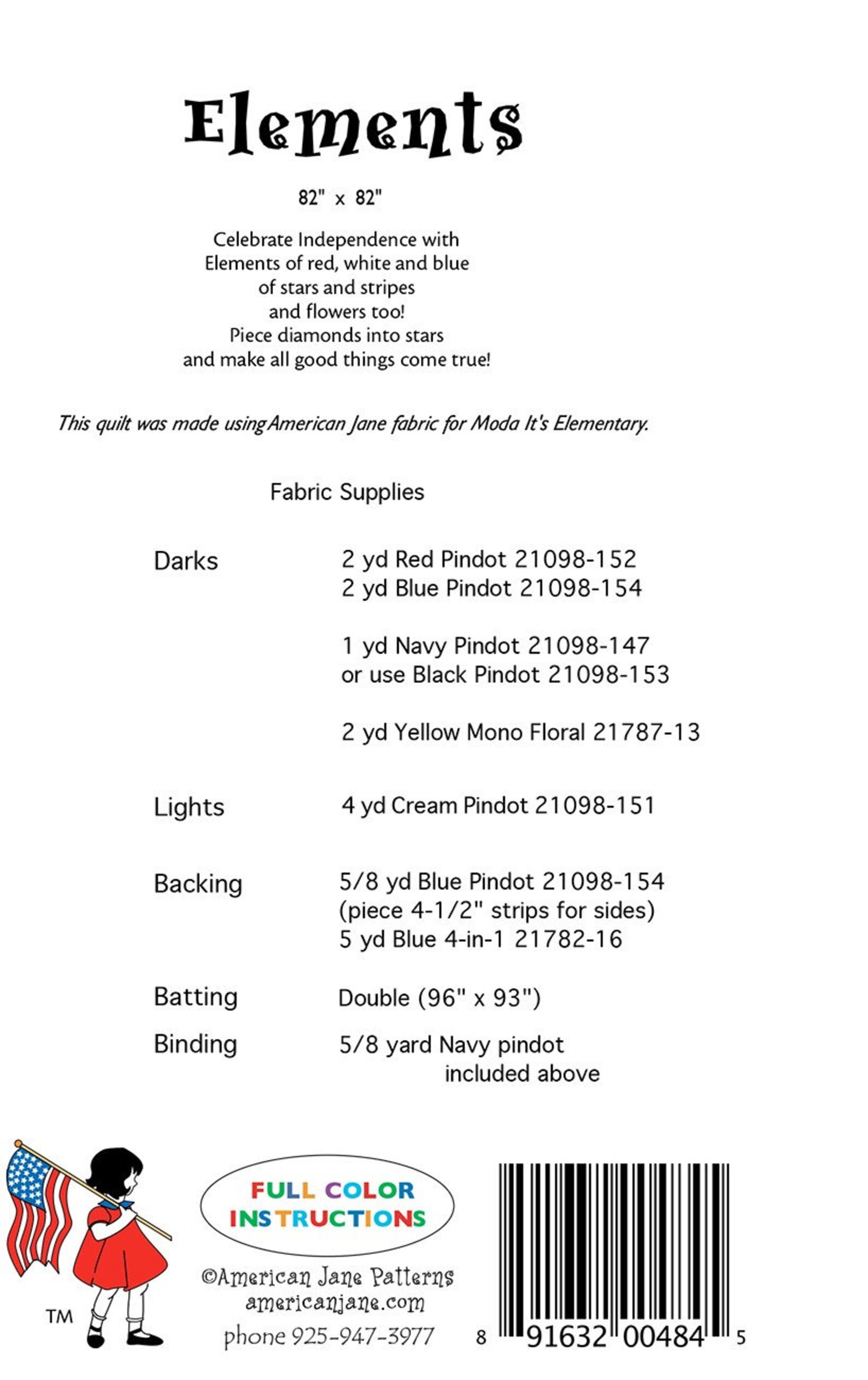 Elements Quilt Pattern American Jane Patterns 82x82 Sandy - Etsy