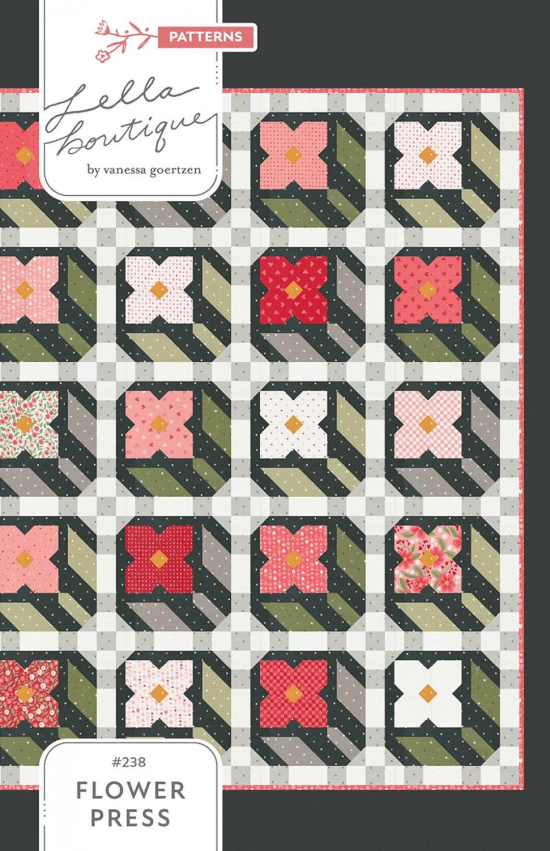 Flower Press Quilt Pattern, Lella Boutique Patterns, 72.5 X 72.5, Layer ...