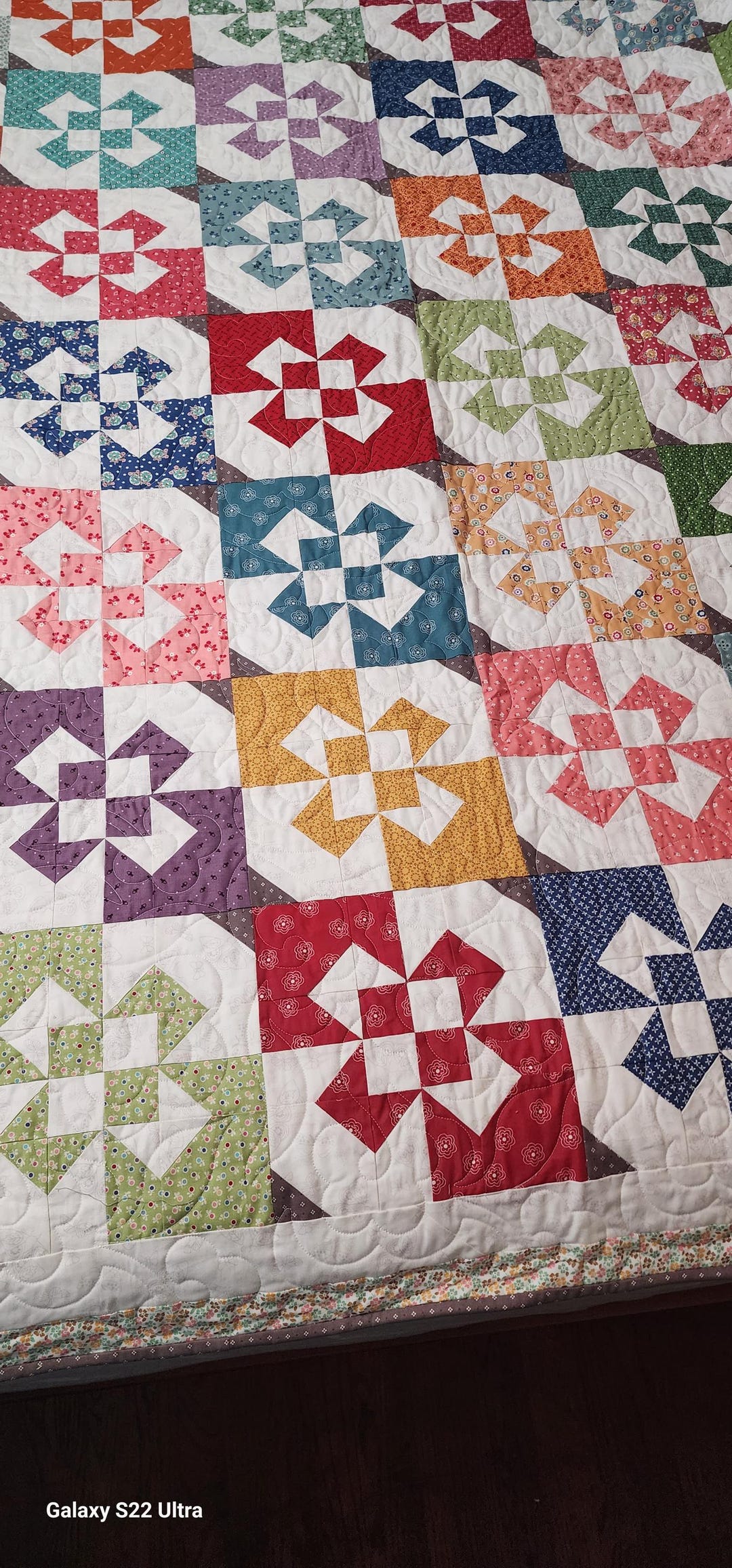 Finished Firefly / Butterfly Quilt, 100% Cotton, Hand-made Quilt, 78" X ...