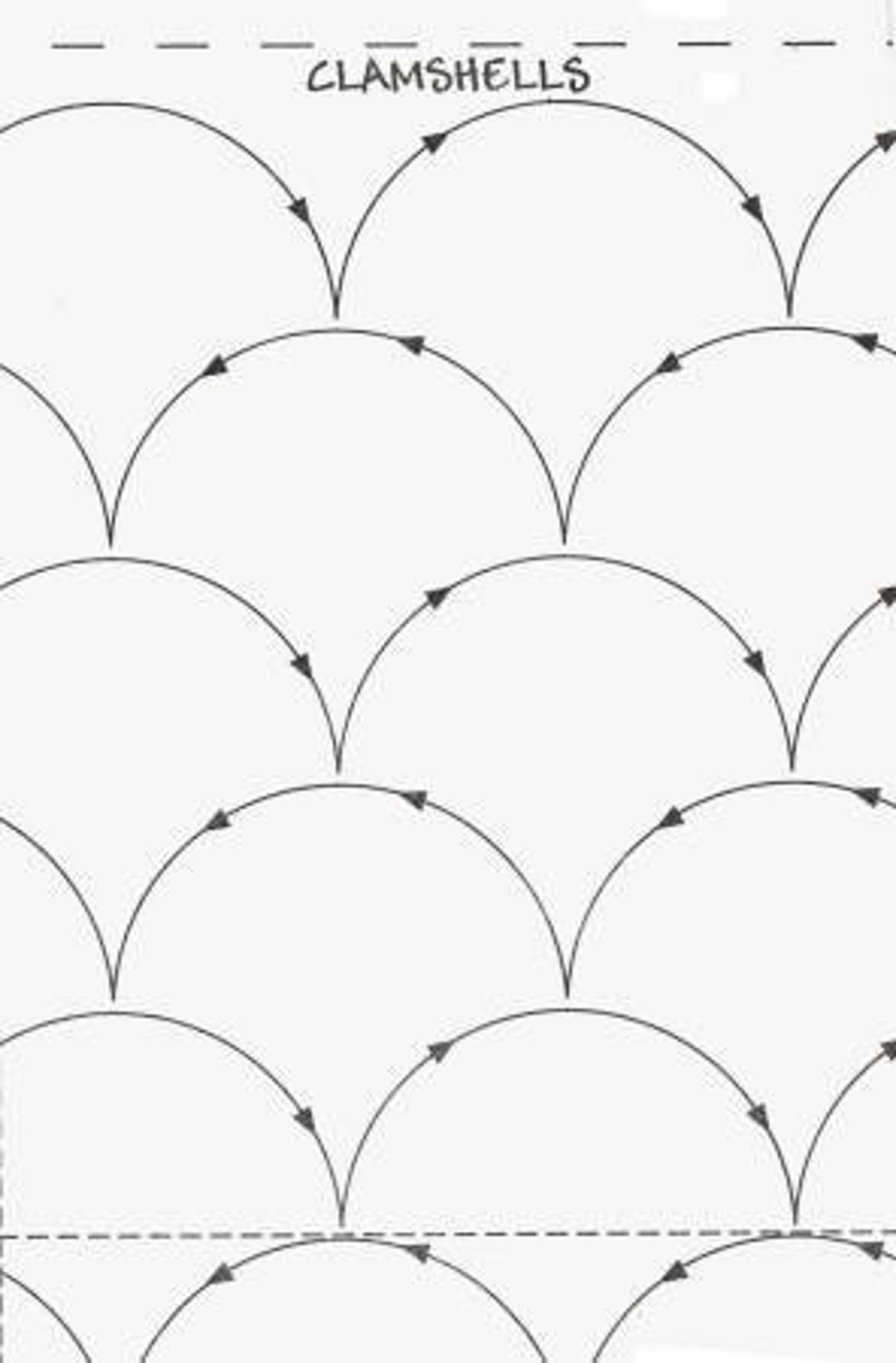 Quilt Pattern on A Roll Clam Shells 9 1/2 " X 26' #QME304, Machine ...